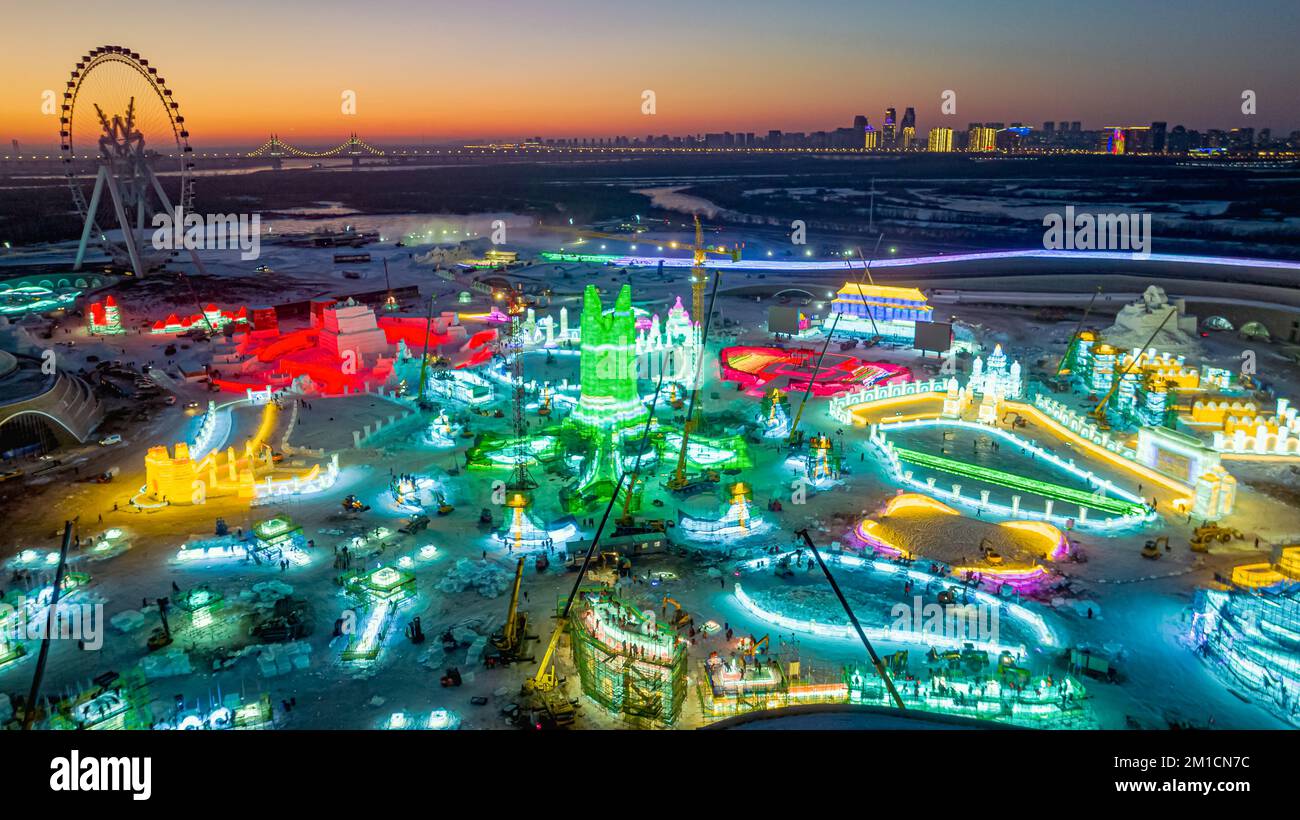 HARBIN, CHINA - DECEMBER 12, 2022 - A view of the 24th Ice and Snow ...