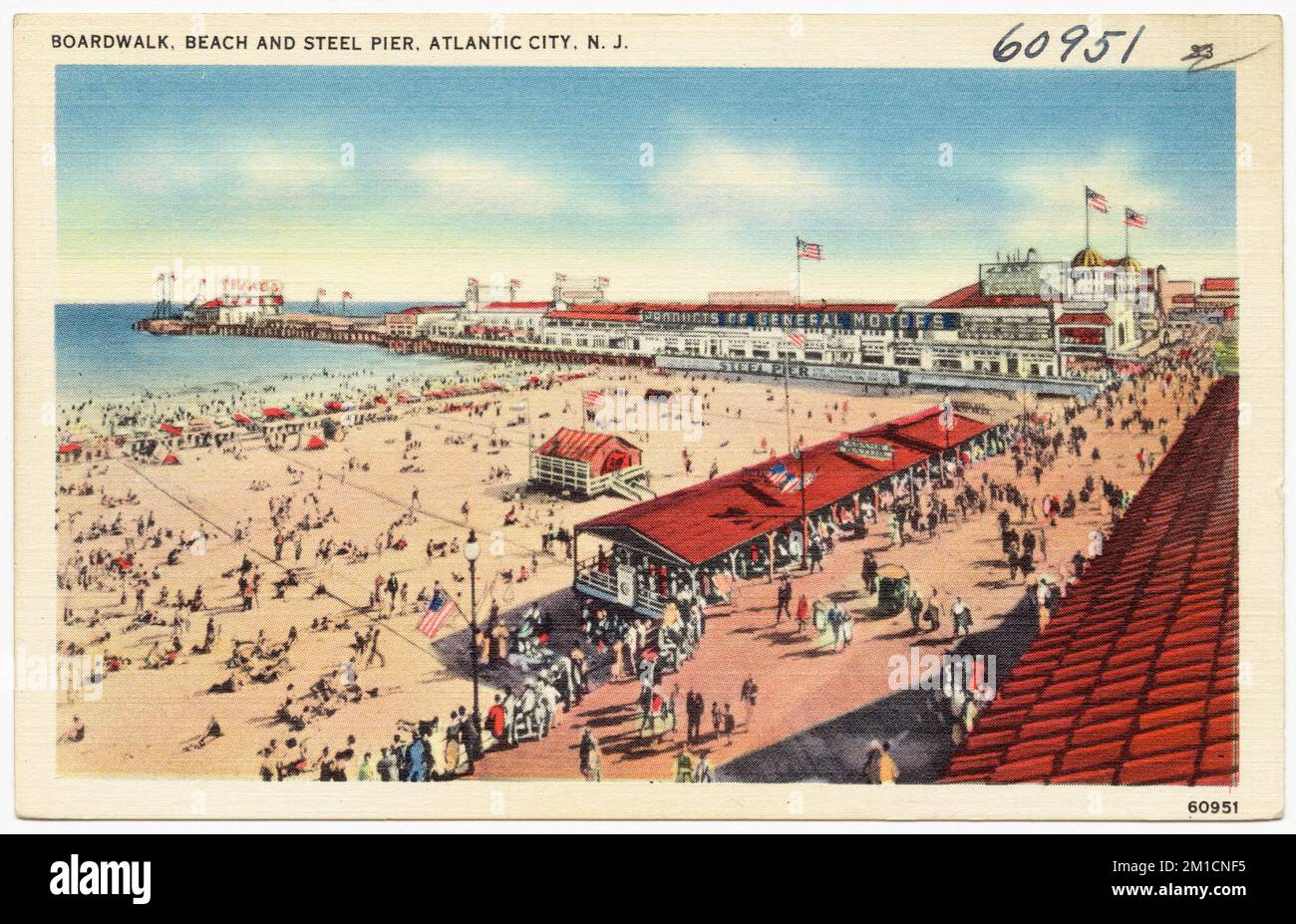Boardwalk, beach and Steel Pier, Atlantic City, N. J. , Boardwalks ...