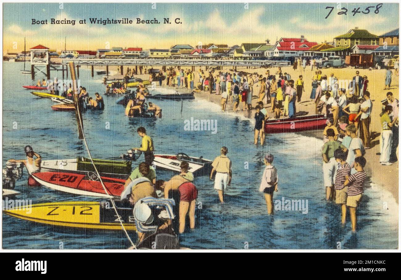 Boat racing at Wrightsville Beach, N. C. , Boats, Beaches, Tichnor ...
