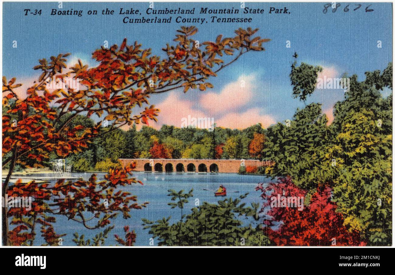 Boating on the lake, Cumberland Mountain State Park, Cumberland County ...