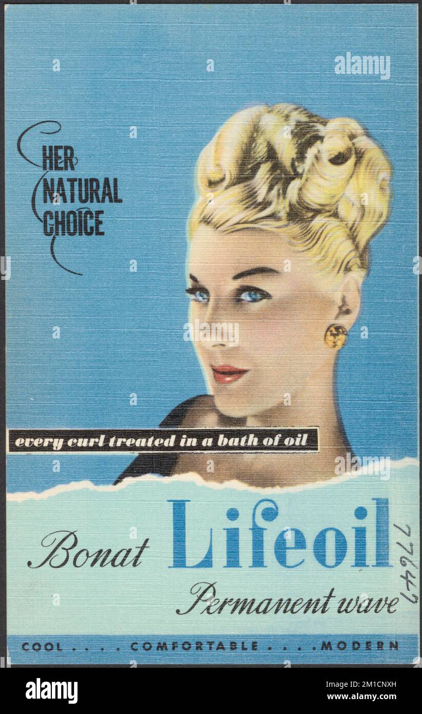 Bonat Lifeoil permanent wave. Her natural choice. Every curl treated in ...