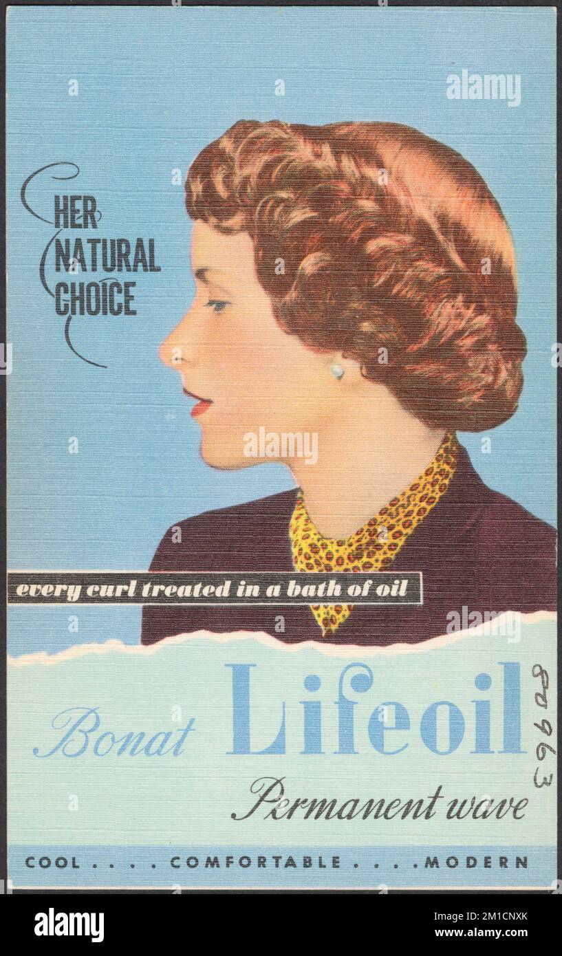 Bonat Lifeoil permanent wave. Her natural choice. Every curl treated in ...