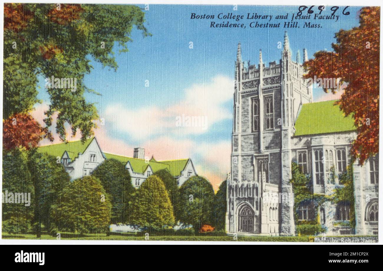 Boston College Library and Jesuit Faculty Residence, Chestnut Hill ...