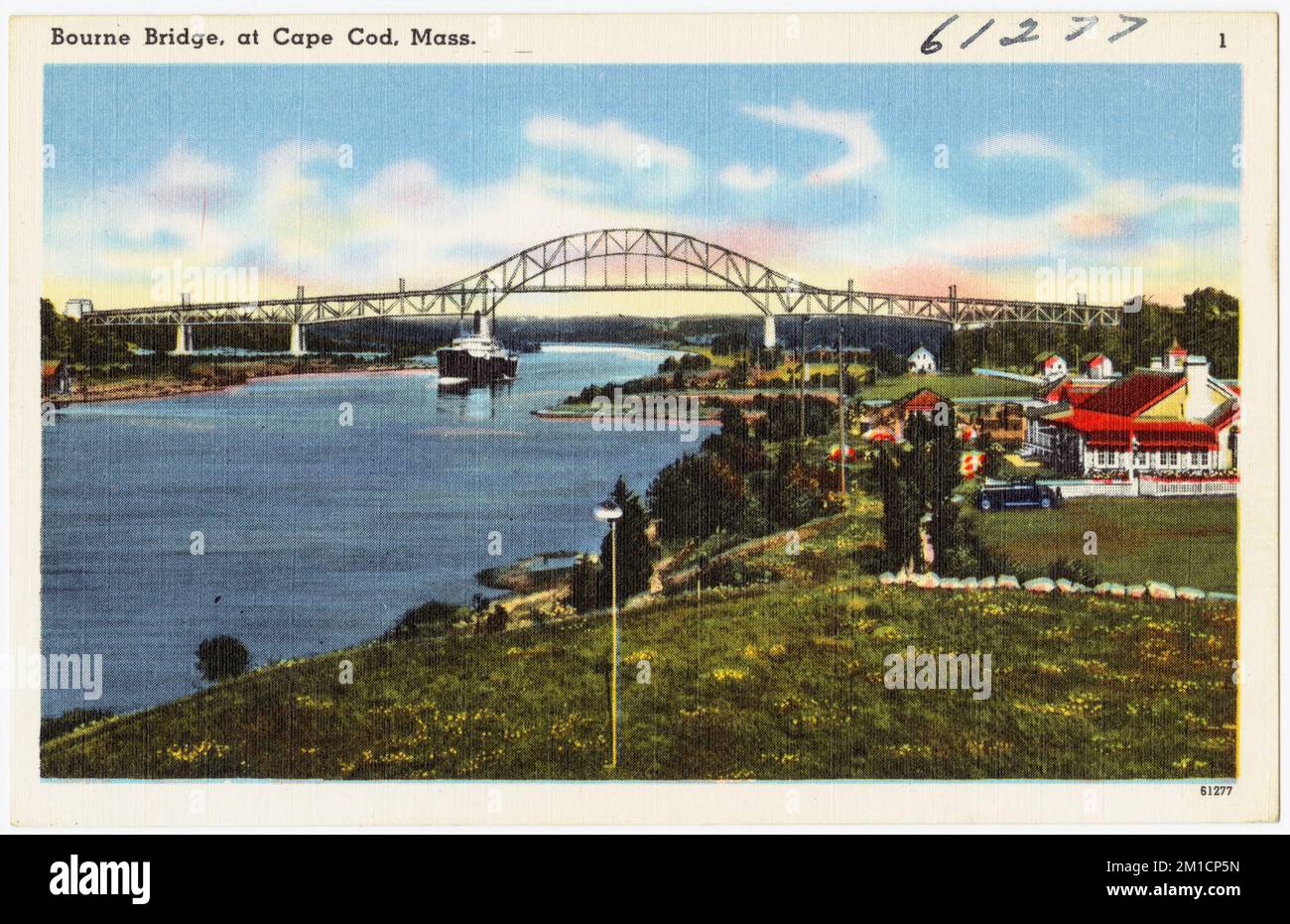 Bourne Bridge, at Cape Cod, Mass. , Bridges, Tichnor Brothers ...