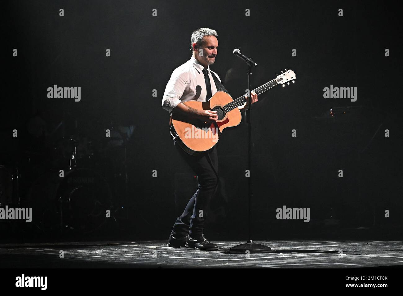 Nek singing on the stage during the Italian singer Music Concert NEK ...