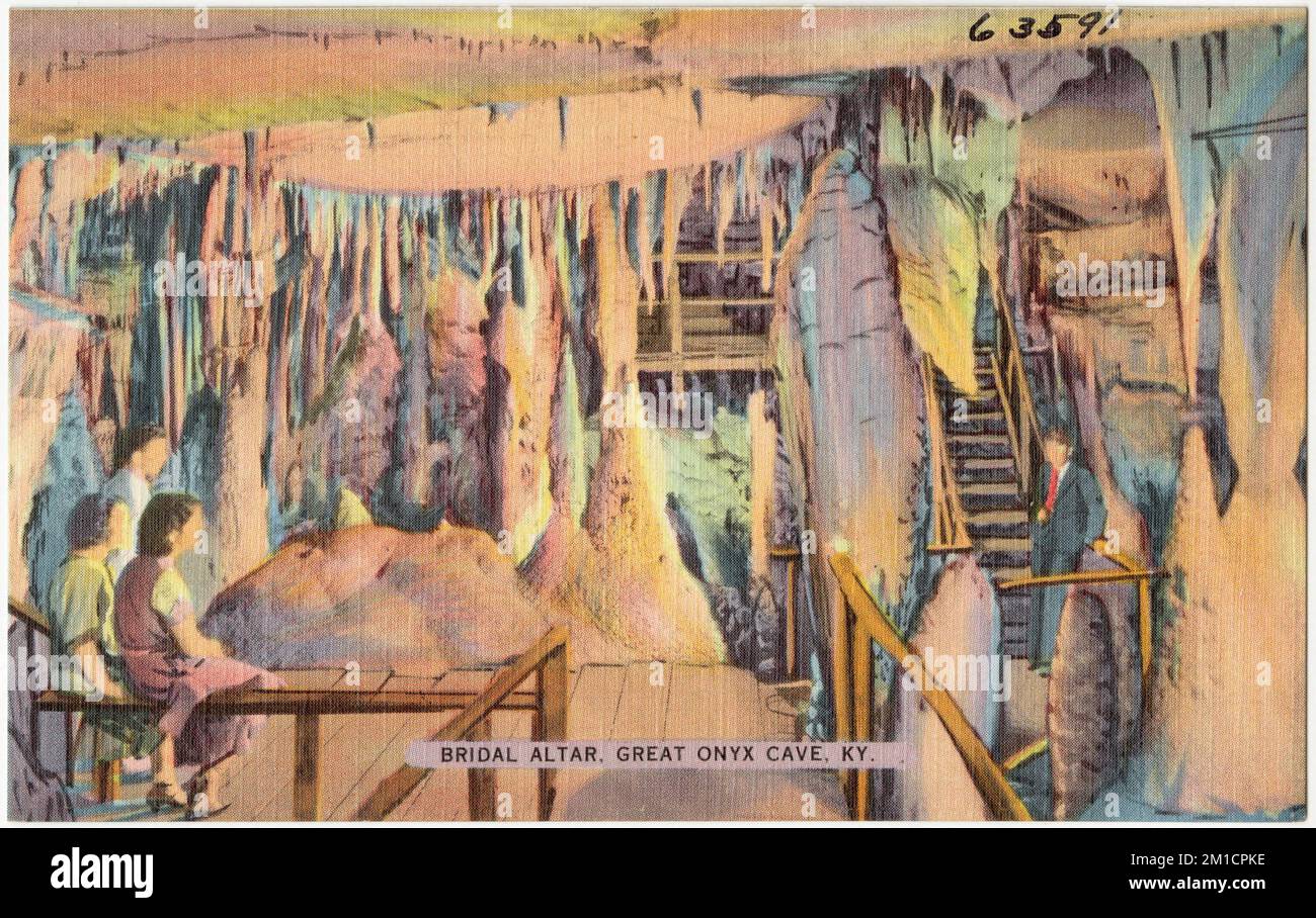 Bridal Altar, Great Onyx Cave, KY. , Caves, Tichnor Brothers Collection ...