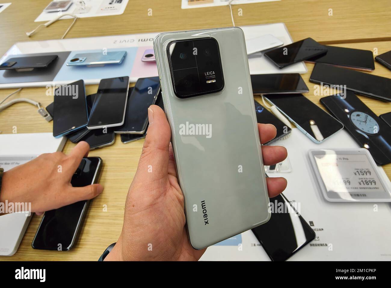 SHANGHAI, CHINA - DECEMBER 13, 2022 - Customers experience Xiaomi's new ...
