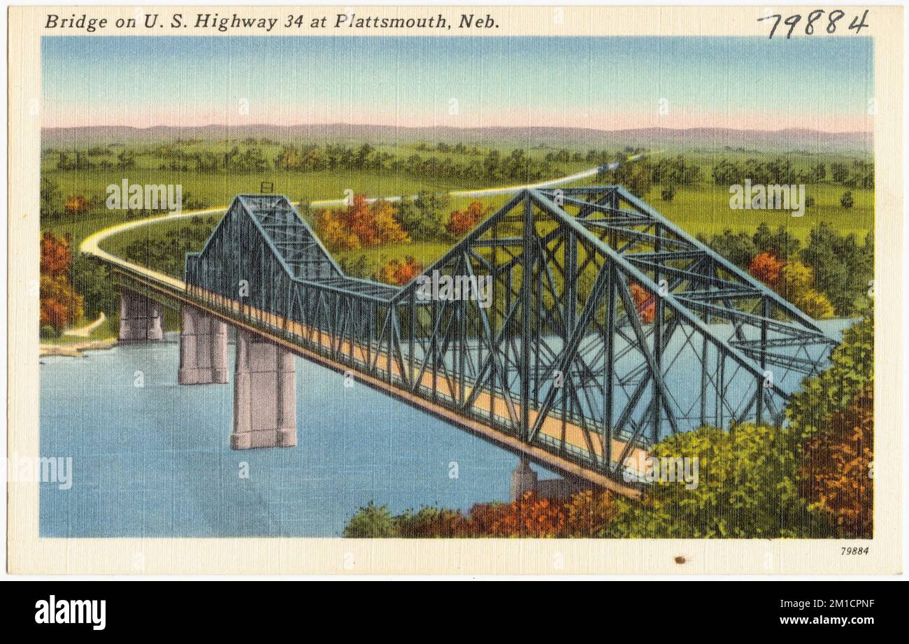 Bridge on U.S. Highway 34 at Plattsmouth, Neb. , Bridges, Tichnor ...