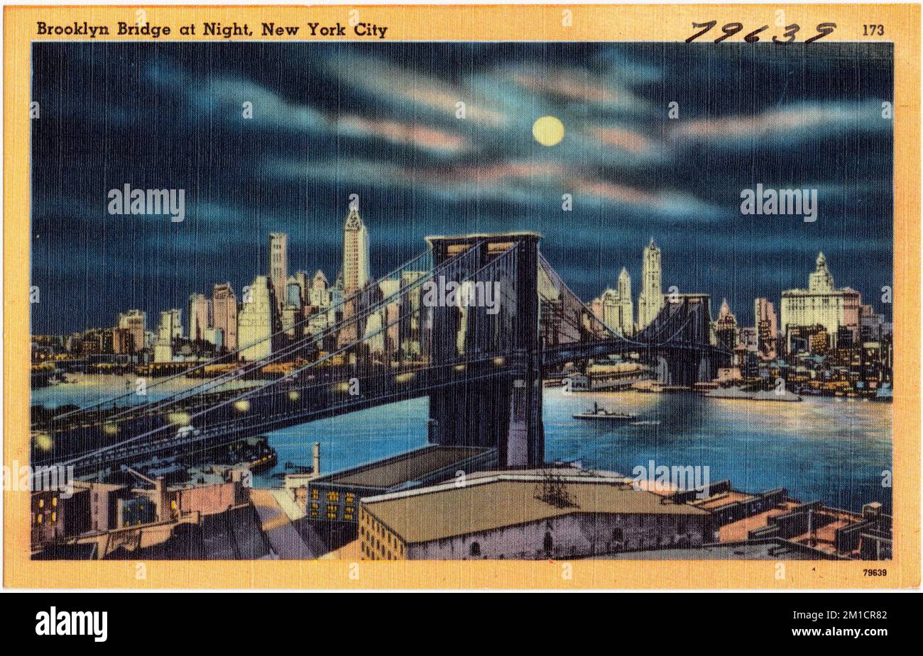 Brooklyn Bridge at night, New York City , Bridges, Rivers, Tichnor ...