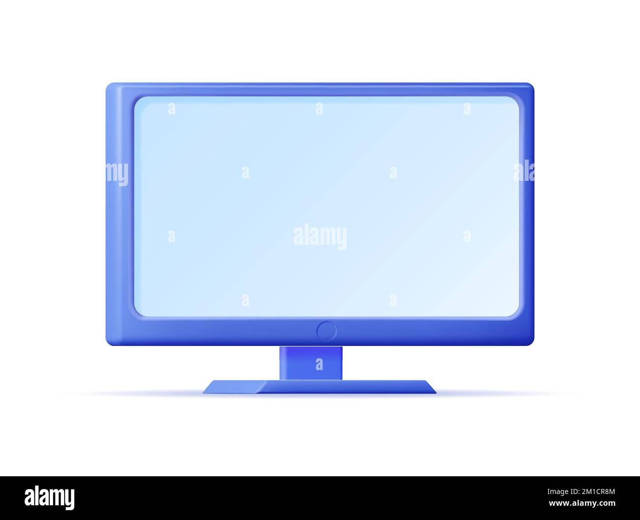 3d Cartoon PC Monitor Isolated Stock Vector Image & Art - Alamy