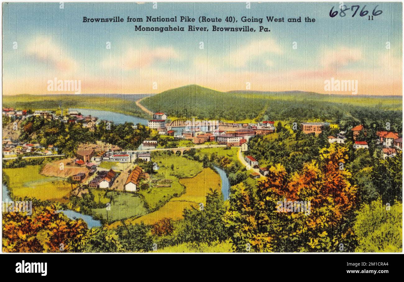 Brownsville from National Pike (Route 40), going west and the ...