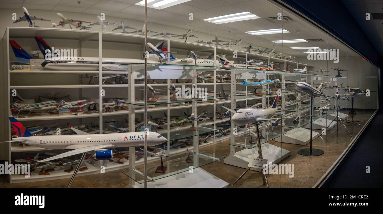 Model Airplanes on display at the Delta Flight Museum Stock Photo - Alamy