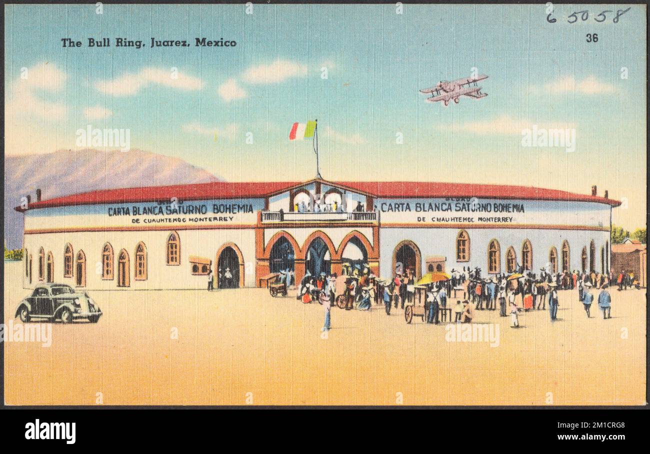 The bull ring, Juarez, Mexico , Bullrings, Tichnor Brothers Collection ...