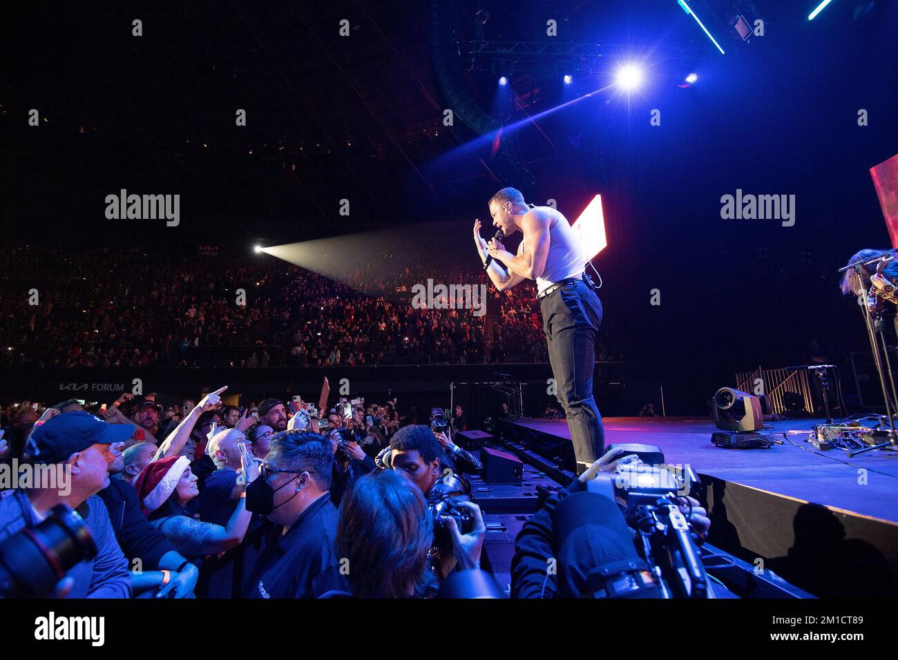 Inglewood, USA. 10th Dec, 2022. Imagine Dragons - Dan Reynolds performs ...