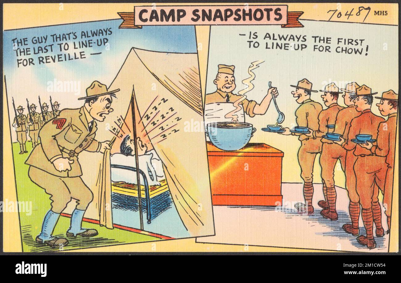 Camp snapshots. The guy that's always the last to line-up for reveille ...