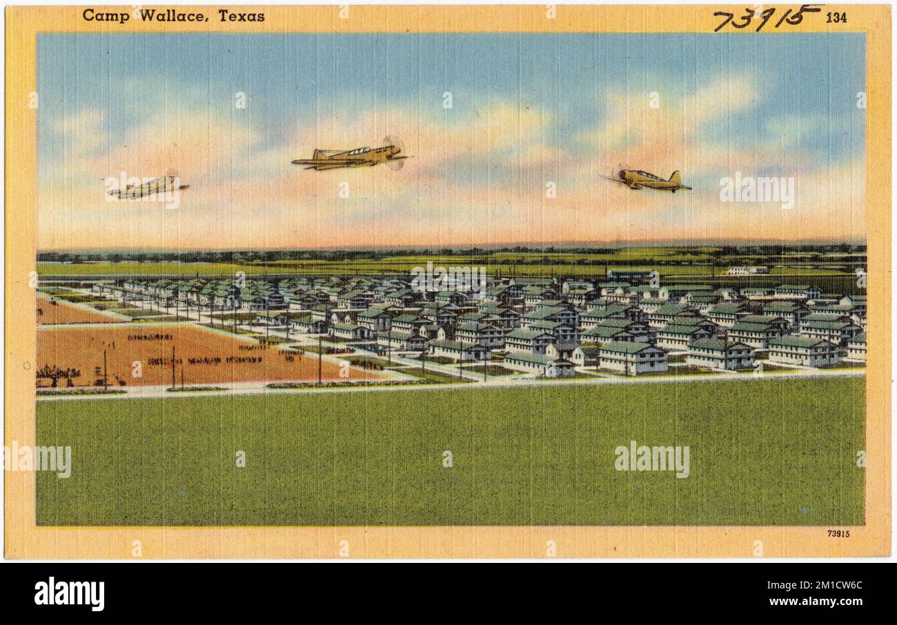 Camp Wallace, Texas , Military facilities, Tichnor Brothers Collection ...