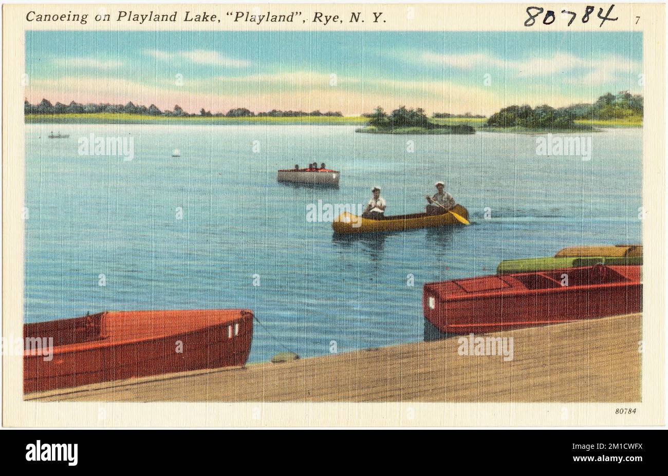 Canoeing on Playland Lake, 'Playland', Rye, N. Y. , Lakes & ponds ...