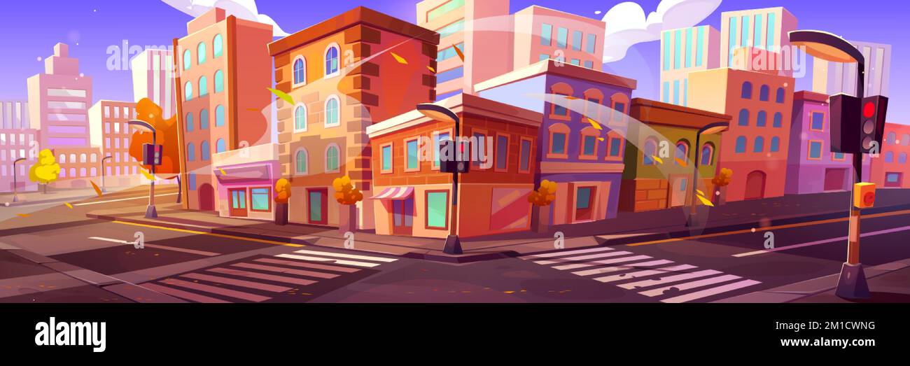 Empty City Street Corner