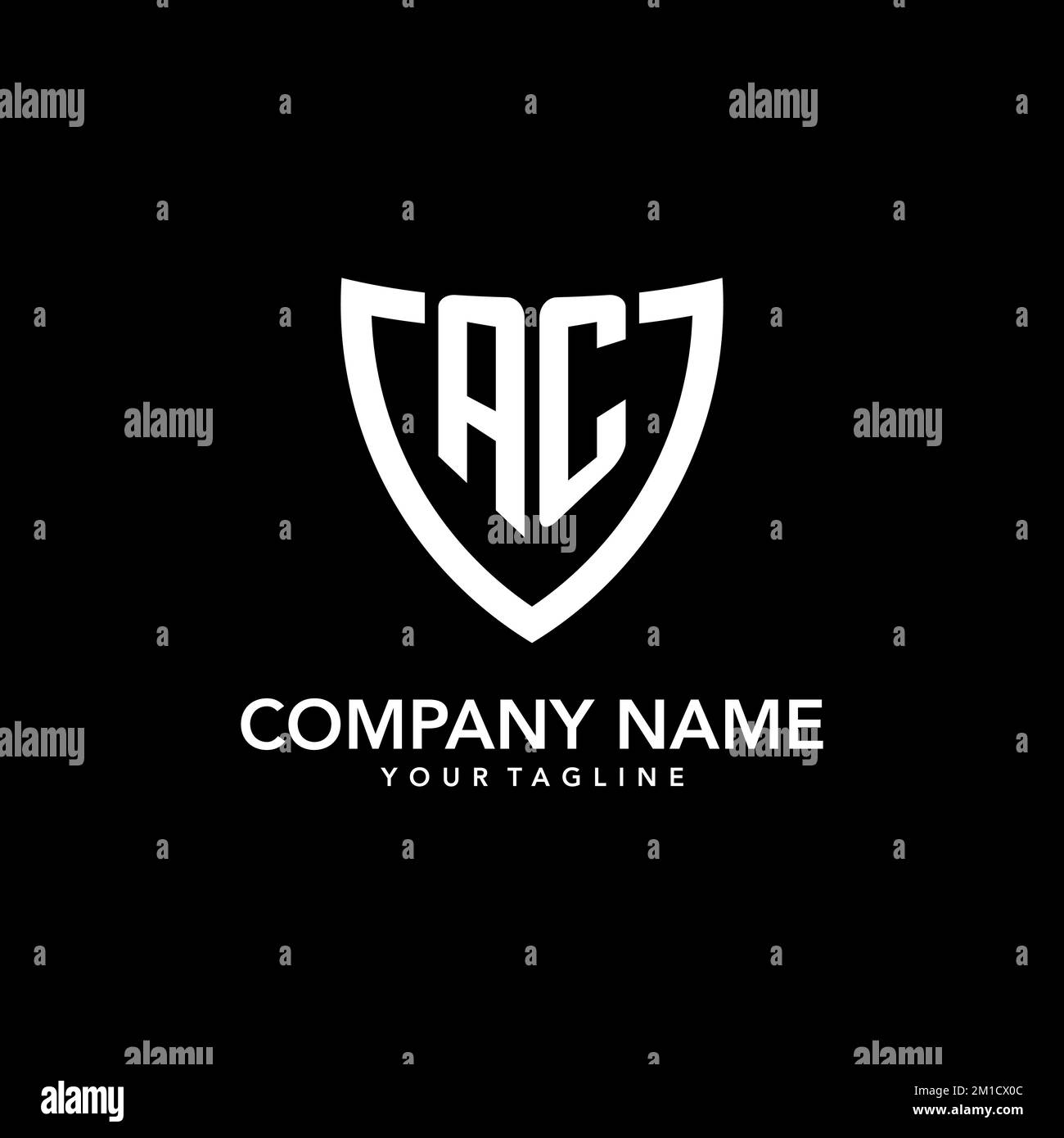 AC monogram initial logo with clean modern shield icon design inspiration Stock Vector Image ...