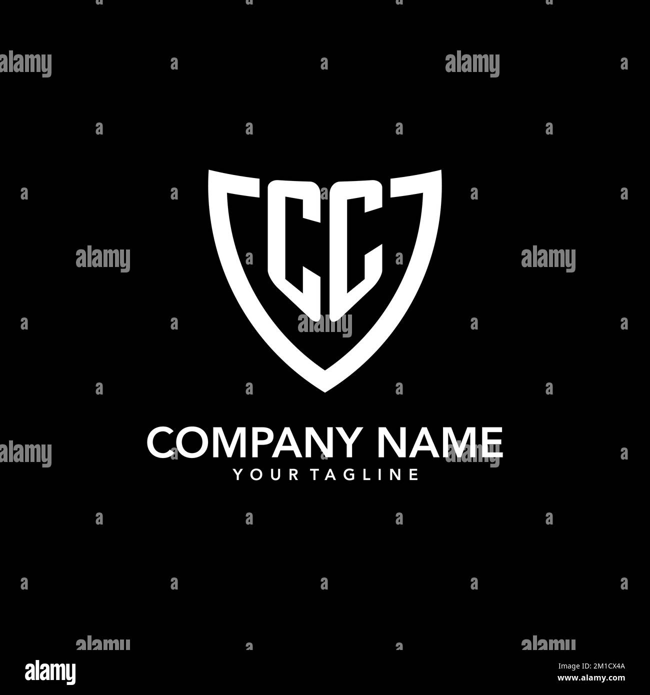 CC monogram initial logo with clean modern shield icon design inspiration Stock Vector Image ...