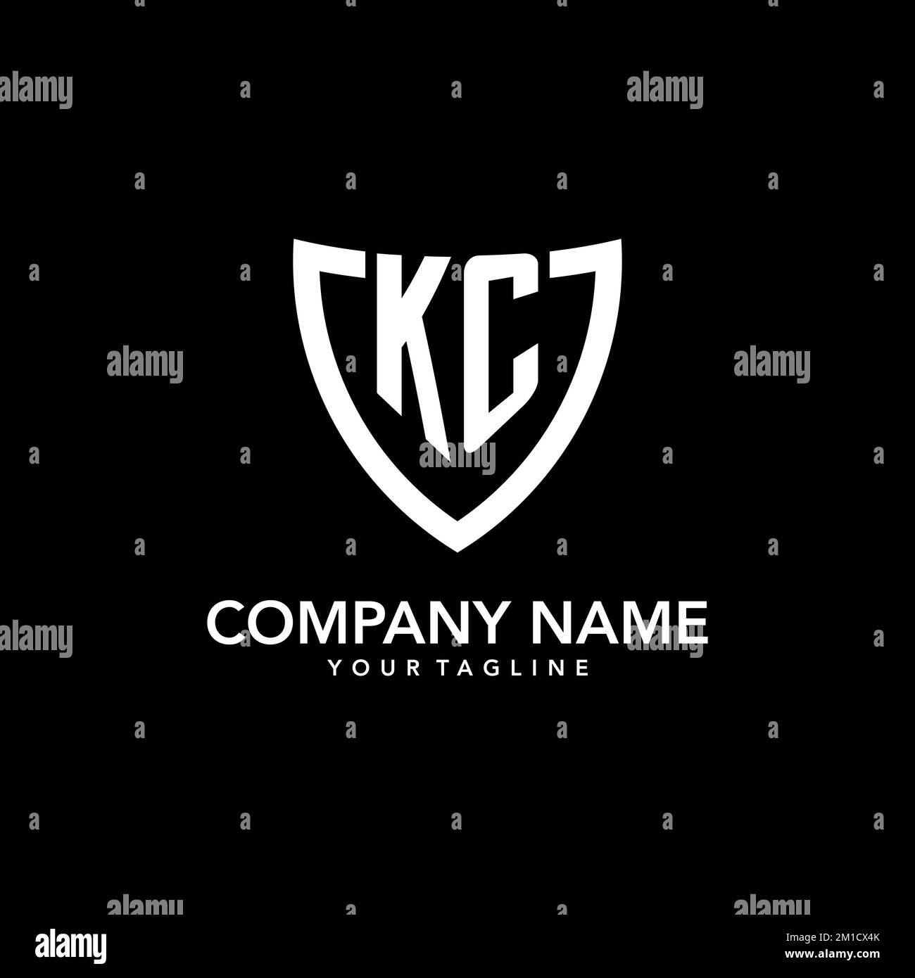 KC monogram initial logo with clean modern shield icon design inspiration Stock Vector Image ...