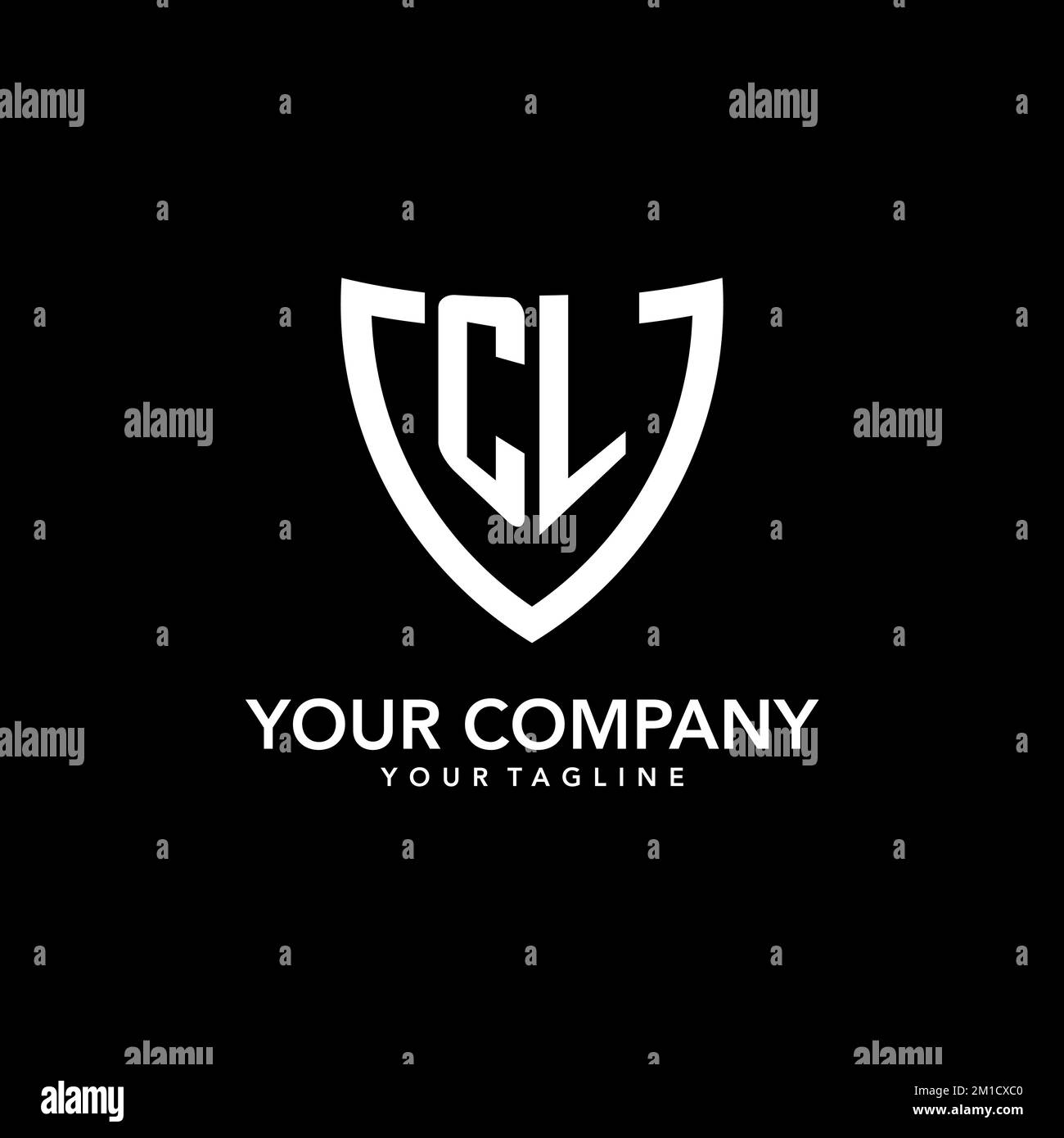 CL monogram initial logo with clean modern shield icon design inspiration Stock Vector Image ...