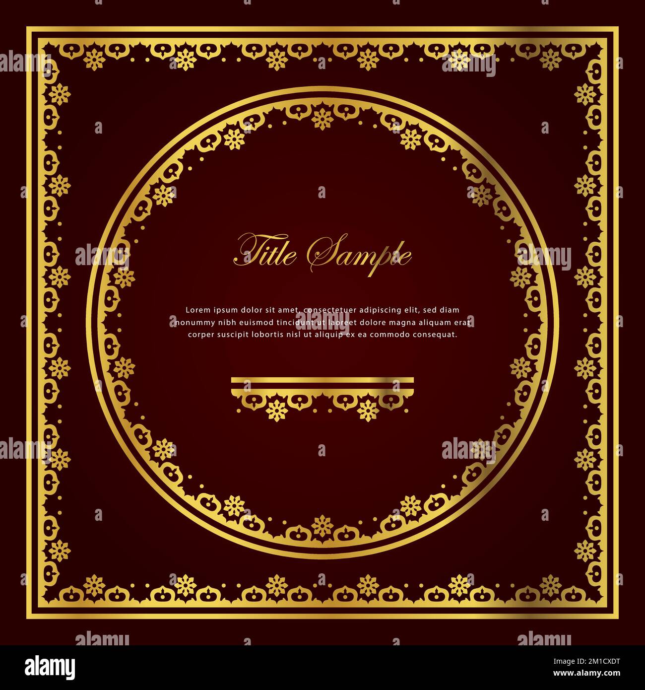 Luxury golden square and round frame set Stock Vector Image & Art - Alamy