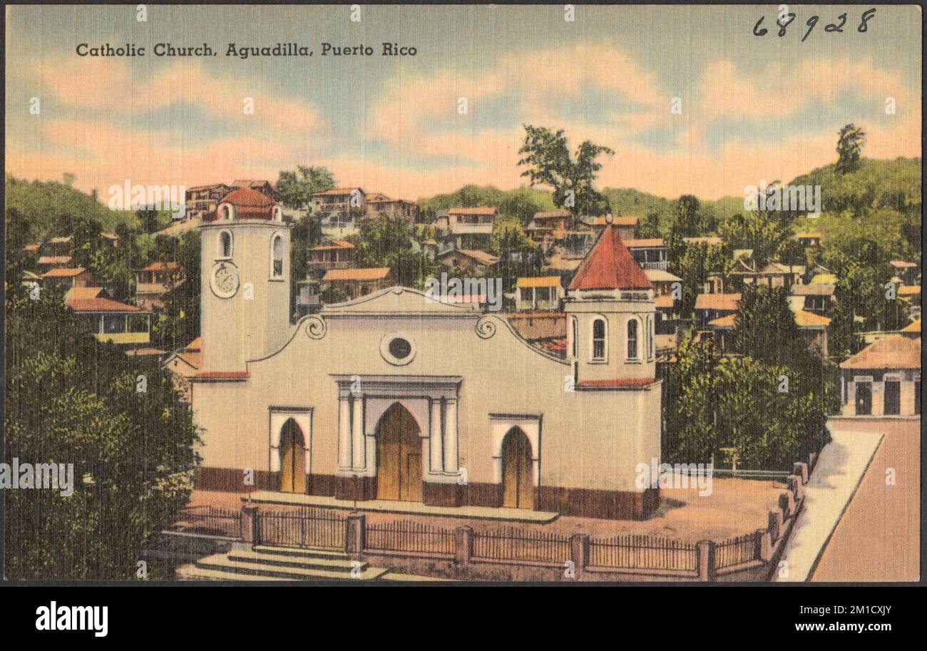 Catholic church, Aguadilla, Puerto Rico , Churches, Tichnor Brothers ...