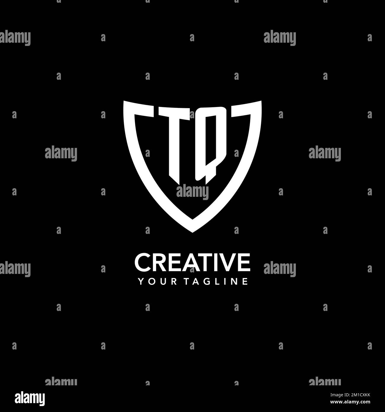 TQ monogram initial logo with clean modern shield icon design inspiration Stock Vector Image ...