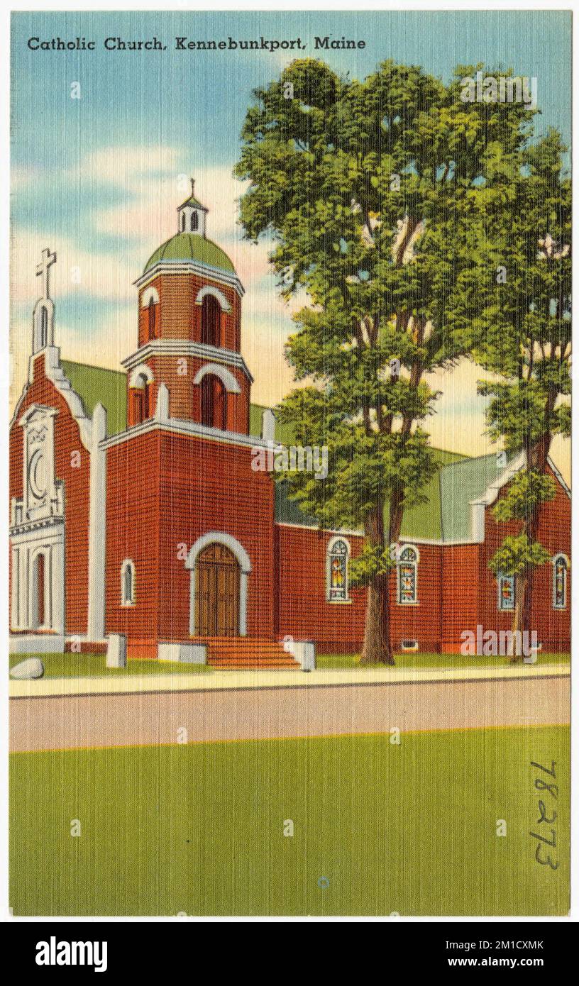 Catholic Church, Kennebunkport, Maine , Churches, Tichnor Brothers Collection, postcards of the ...