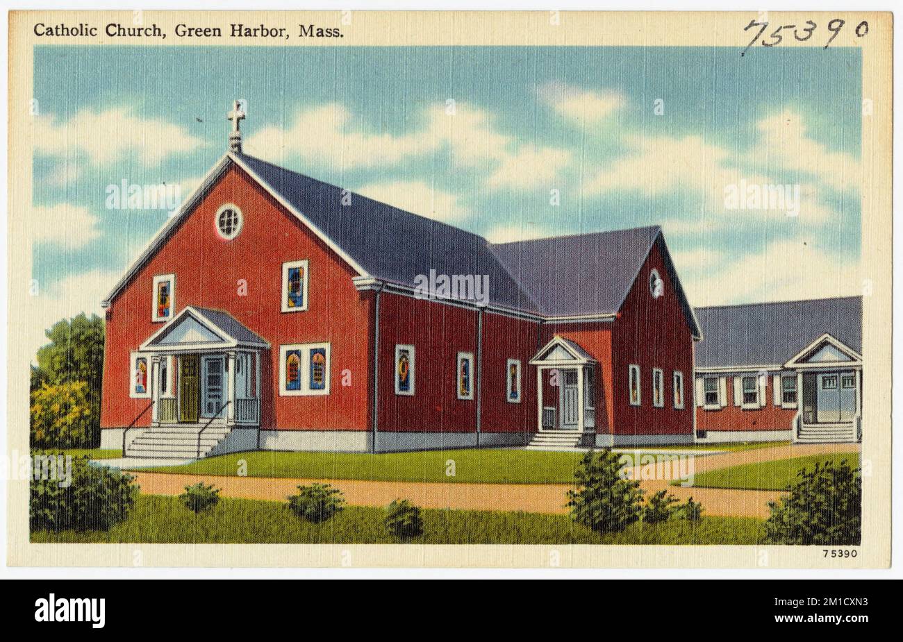 Catholic Church, Green Harbor, Mass. , Catholic churches, Tichnor Brothers Collection, postcards ...