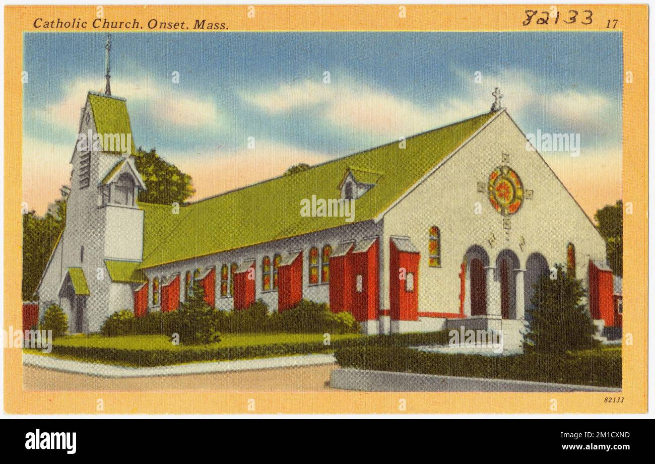 Catholic Church, Onset, Mass. , Catholic churches, Tichnor Brothers Collection, postcards of the ...
