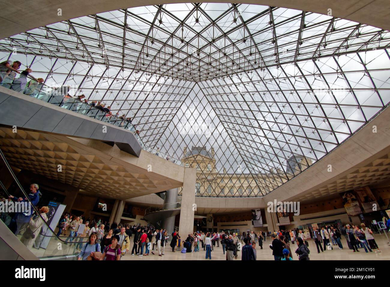 The Louvre Pyramid - Main entrance to the Louvre Museum - Paris, France ...