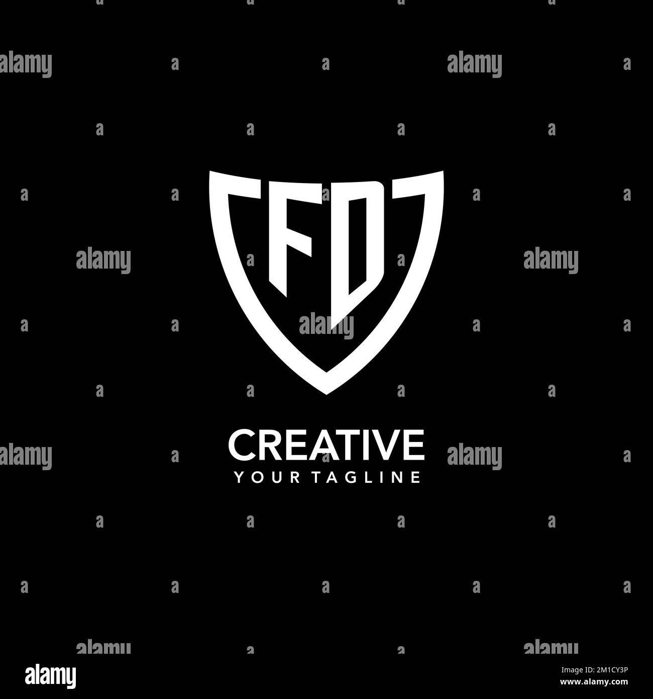 Fd modern logo hi-res stock photography and images - Alamy