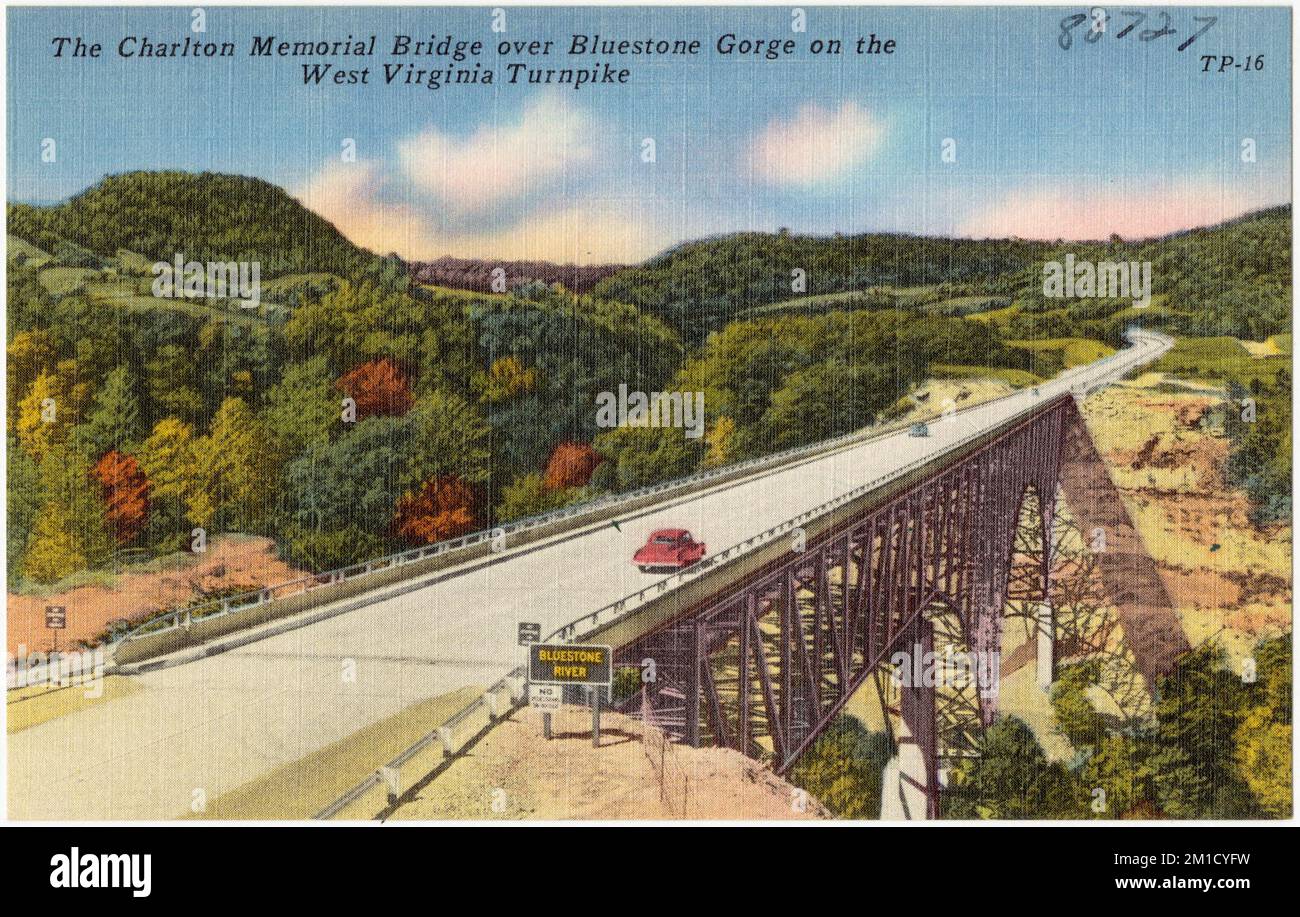 The Charlton Memorial Bridge over Bluestone Gorge on the West Virginia ...