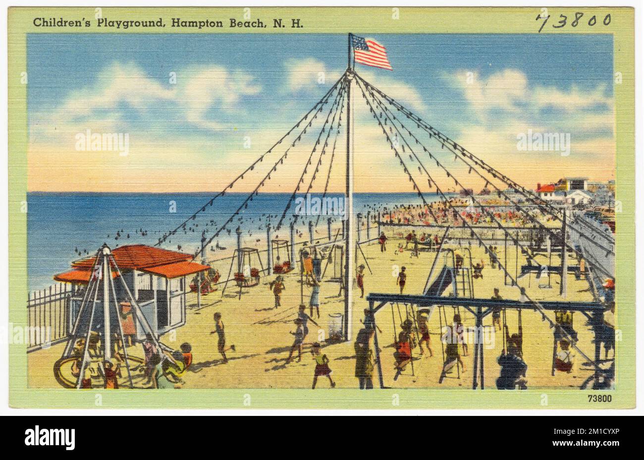 Children's Playground, Hampton Beach, N.H. , Beaches, Tichnor Brothers ...