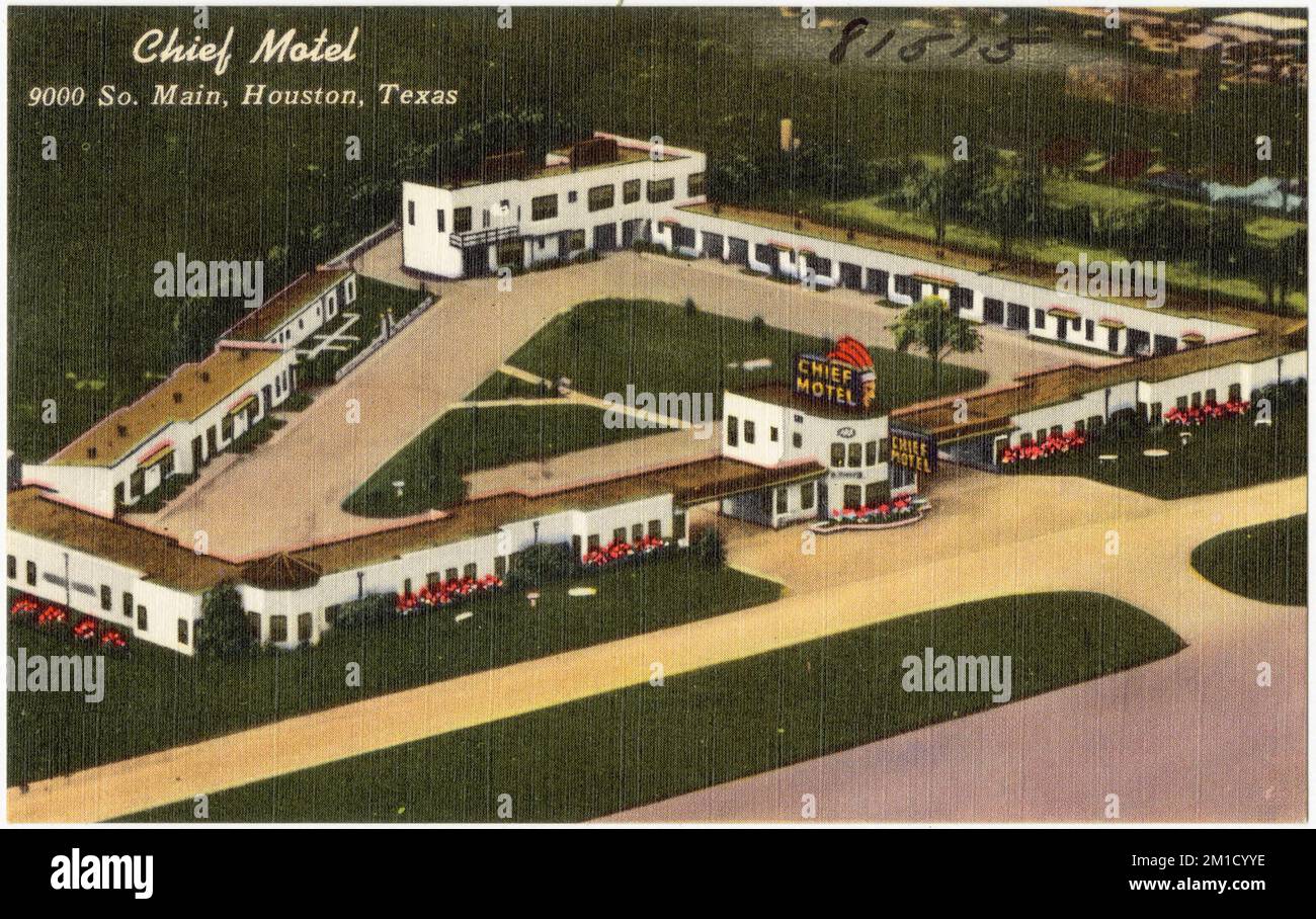 Chief Motel, 9000 So. Main, Houston, Texas , Motels, Tichnor Brothers ...