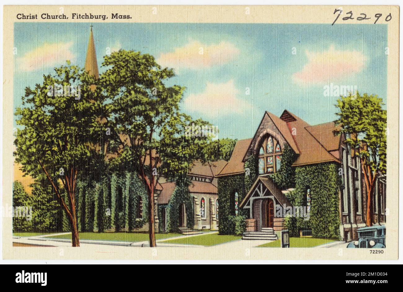 Christ Church, Fitchburg, Mass. , Churches, Tichnor Brothers Collection, postcards of the United ...