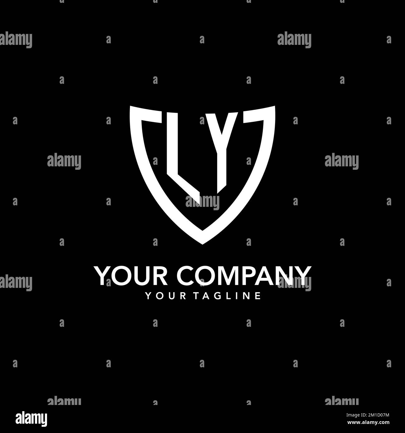 LY monogram initial logo with clean modern shield icon design inspiration Stock Vector Image ...