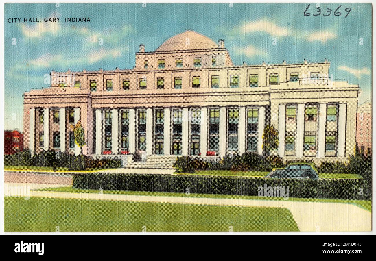 City Hall, Gary Indiana , City & town halls, Tichnor Brothers ...