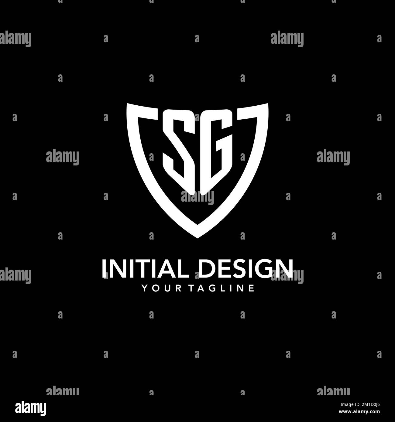 SG monogram initial logo with clean modern shield icon design inspiration Stock Vector Image ...