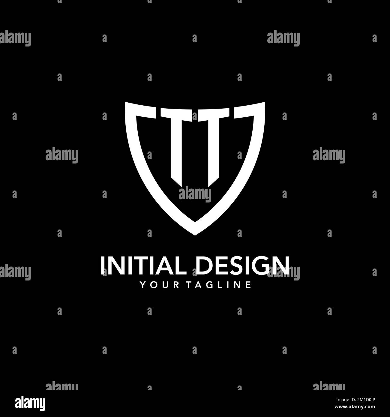 TT monogram initial logo with clean modern shield icon design inspiration Stock Vector Image ...