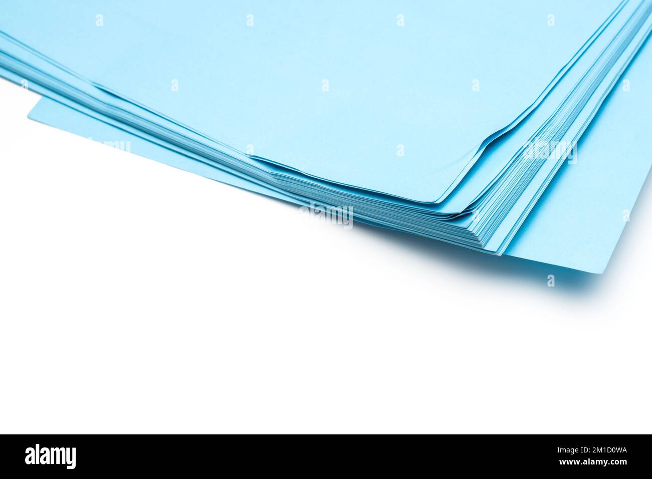 A stack of color sheets isolated on white background with copy space ...