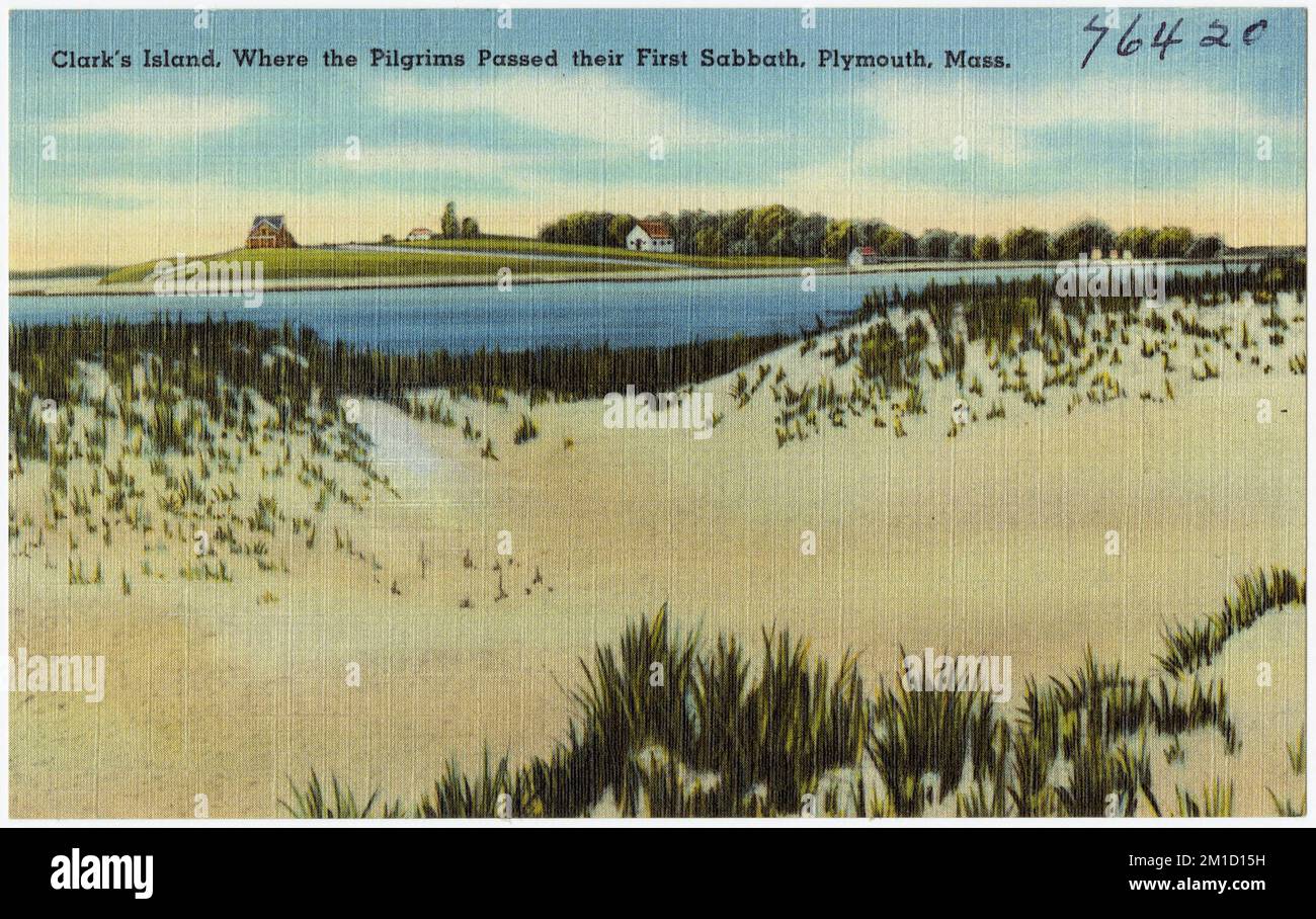 Clark's Island, where the pilgrims passed their first Sabbath, Plymouth ...