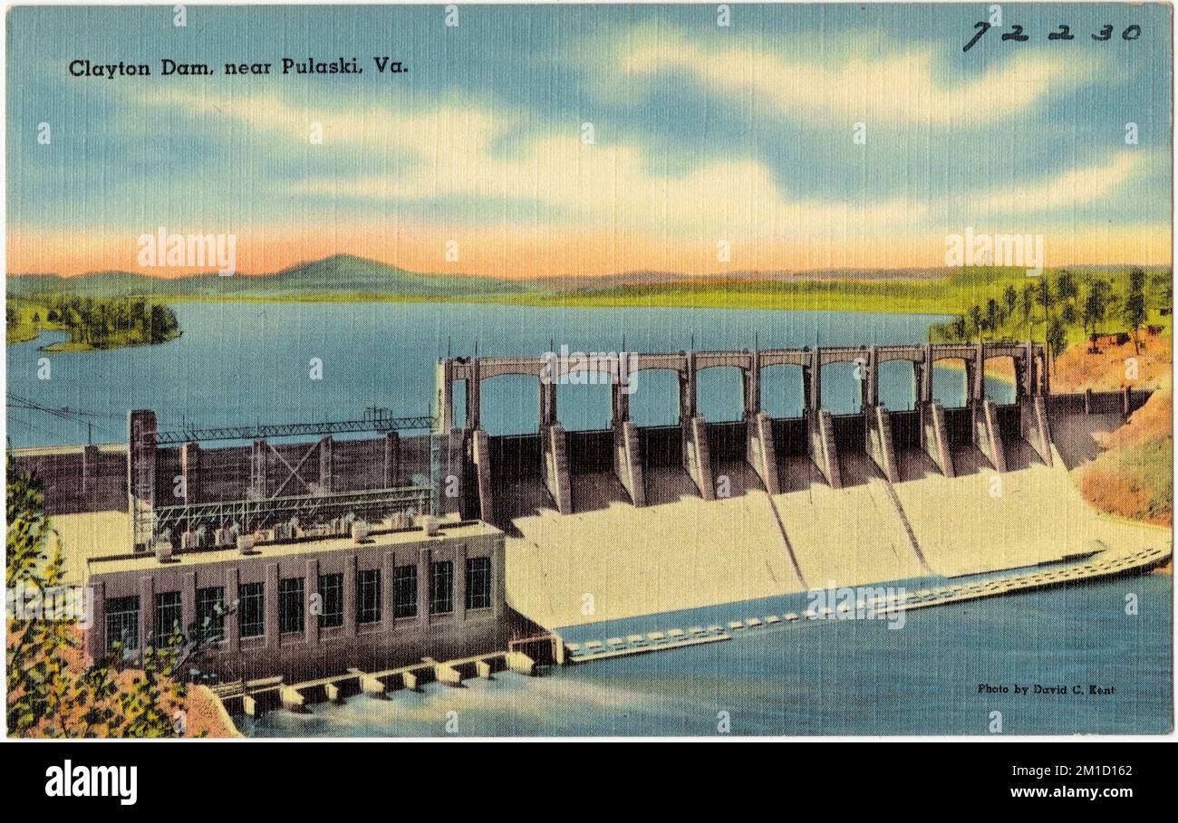 Clayton Dam, near Pulaski, Va. , Dams, Tichnor Brothers Collection ...