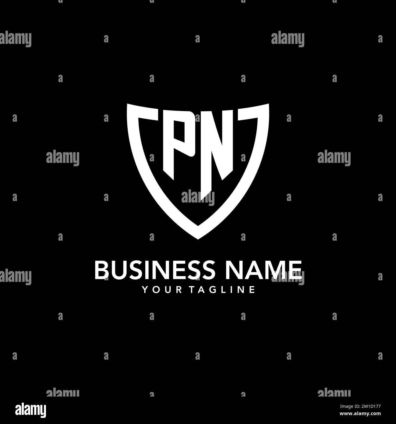 PN monogram initial logo with clean modern shield icon design inspiration Stock Vector Image ...