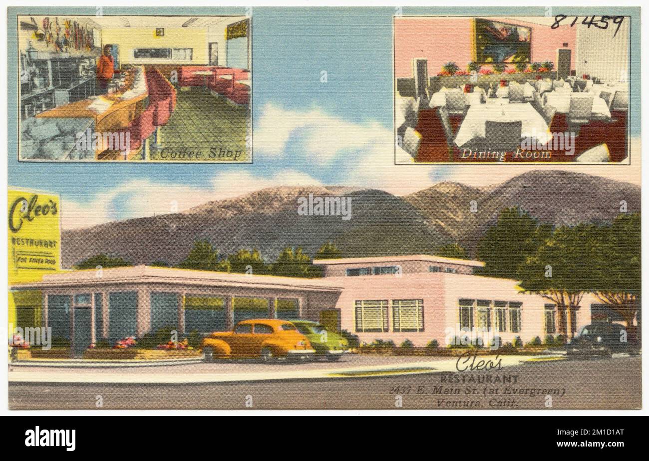 Cleo's Restaurant, 2437 E. Main St. (at Evergreen), Ventura, Calif ...