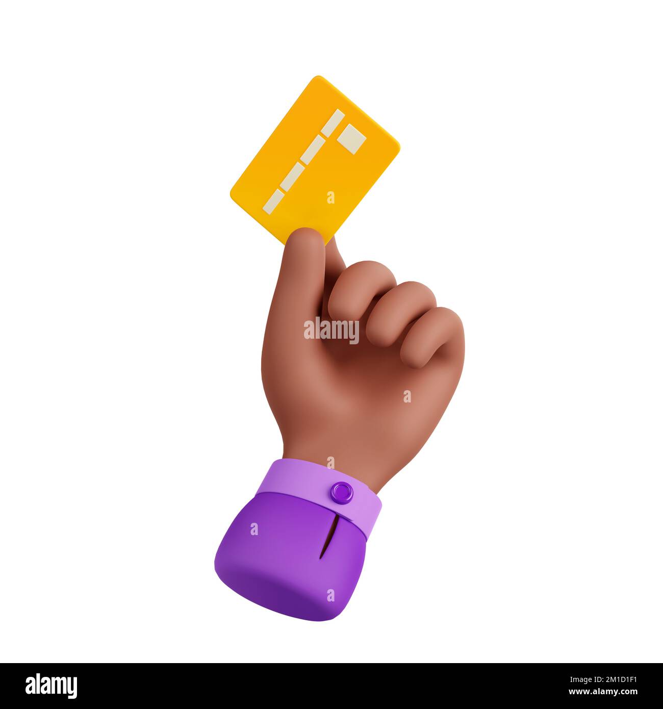 3d render black hand holding bank card. Money, financial wealth, online ...