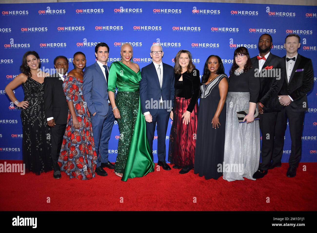 Anderson Cooper (C) and CNN Heroes Nora El-Khouri Spencer, Bobby Wilson ...