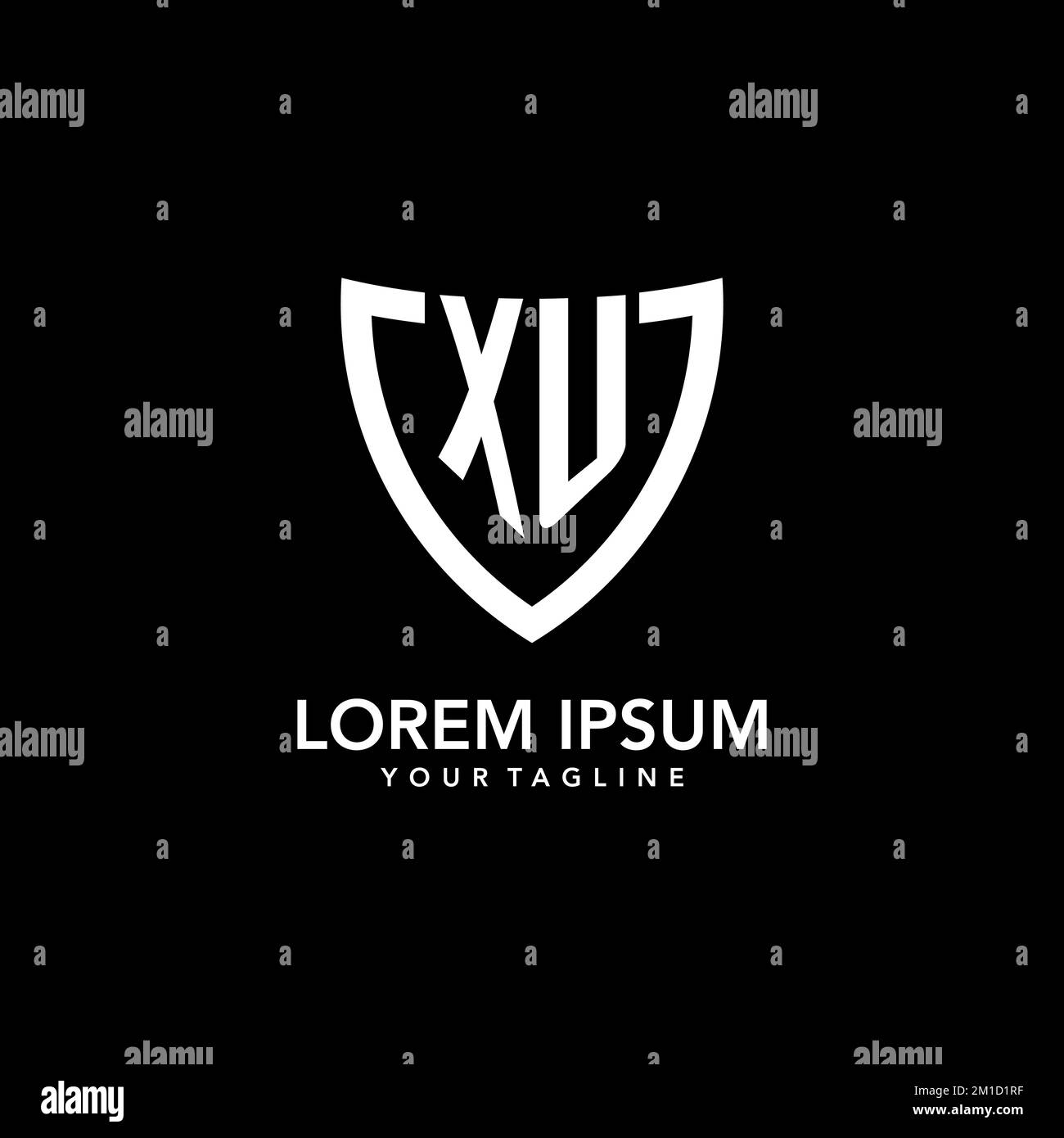 XU monogram initial logo with clean modern shield icon design inspiration Stock Vector Image ...